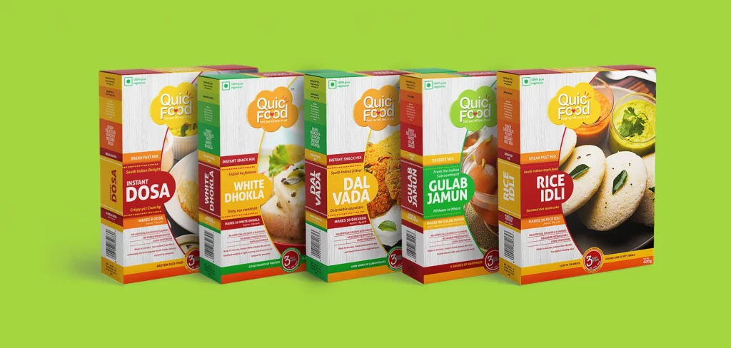 Creative Quicfood Instant Mix Packaging Box Design | Food Packaging